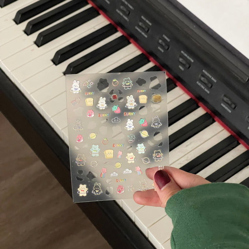 Cute Flower Bear DIY Digicam Sticker – Digicam Vault